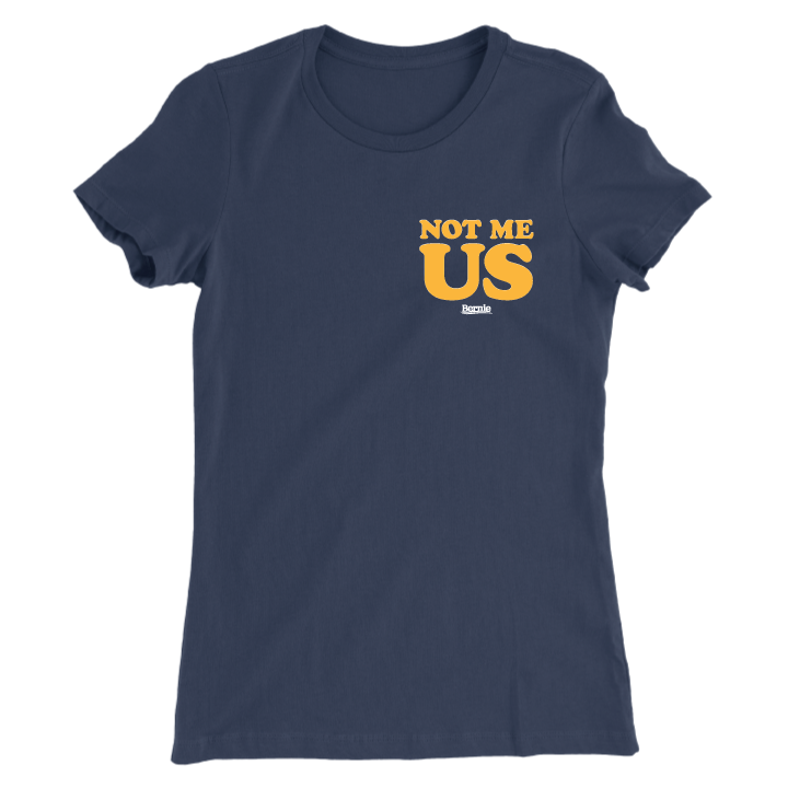 Not Me, Us (Navy Tee) – Bernie Sanders Campaign Store